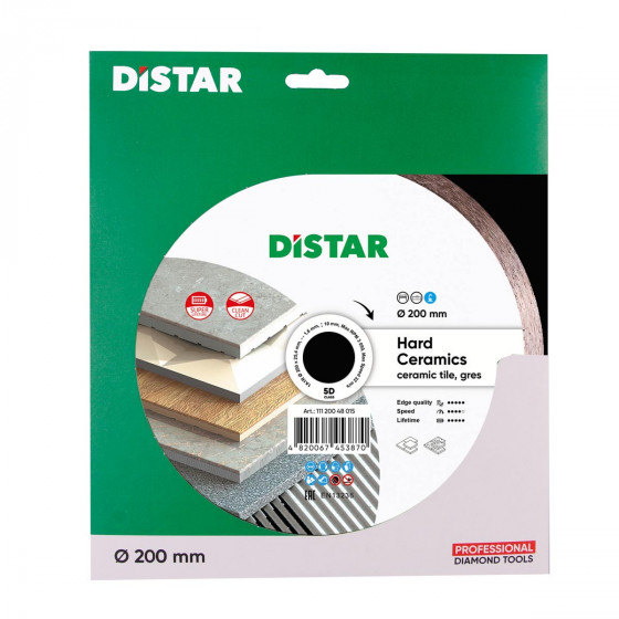 Алмазний диск для плитки Distar 1A1R 200 Hard Ceramics - виробник, ціна ...